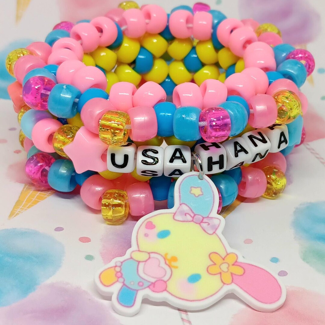 Usahana Mini Rotating Kandi Cuff Sanrio Hello Kitty Kawaii Scene Emo ...
