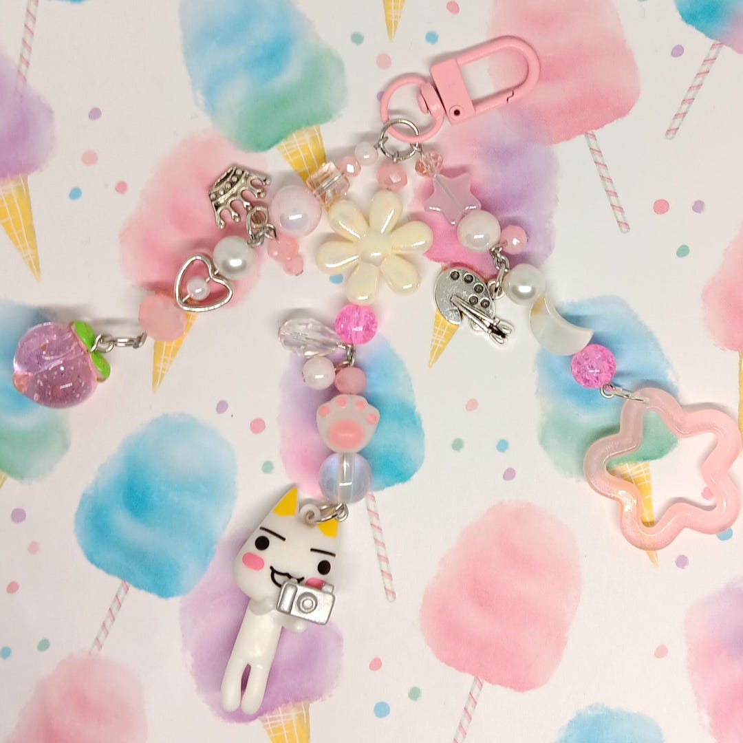 Toro Inoue Charm Cluttercore Deco Beaded Bag Keychain Phone Charms Y2K ...