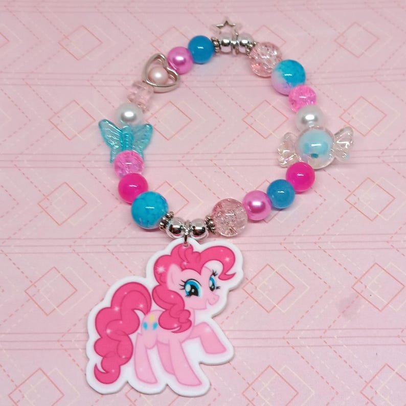 Pinkie Pie Bracelet My Little Pony MLP Glass Beads Cute Y2K 2000s 2010s ...