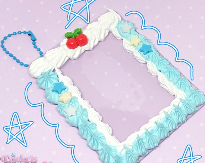 Blue Cream Soda Decoden Toploader - Kawaii Ita Bag Keychain, Oshikatsu ...