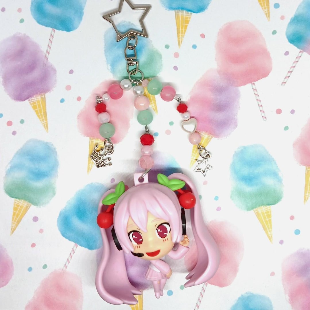 Sakura Miku Trinket Charm Cluttercore Japanese Beaded Bag Phone 2000s ...