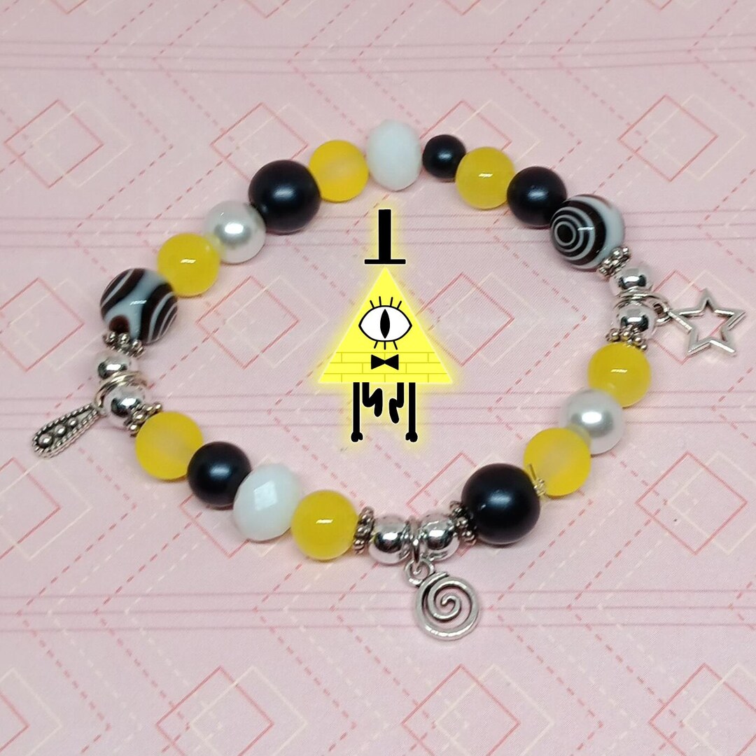 Bill Cipher Inspired Charm Bracelet Gravity Falls Cartoon Character ...