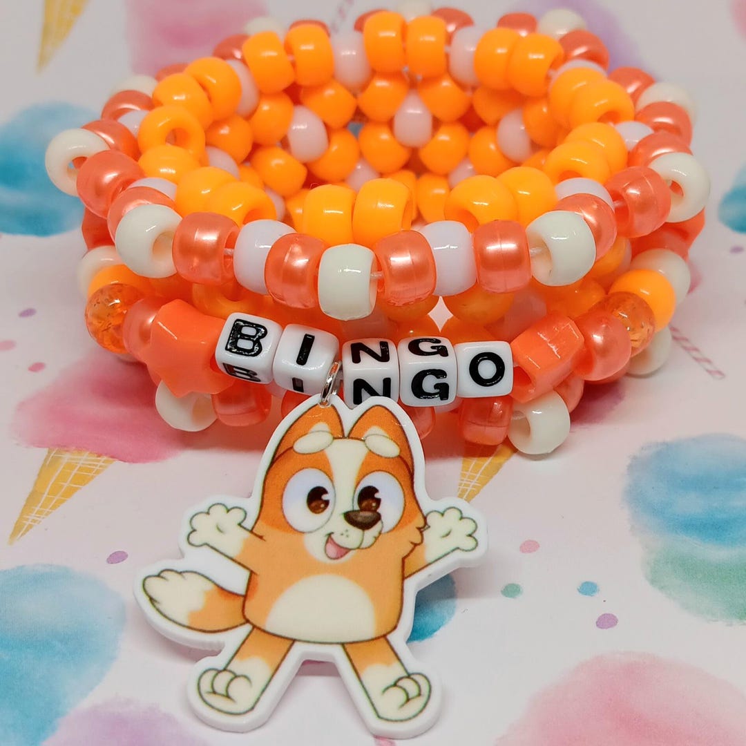 Bingo Mini Rotating Kandi Cuff Bluey Cartoon Kawaii Scene Emo Scenecore ...