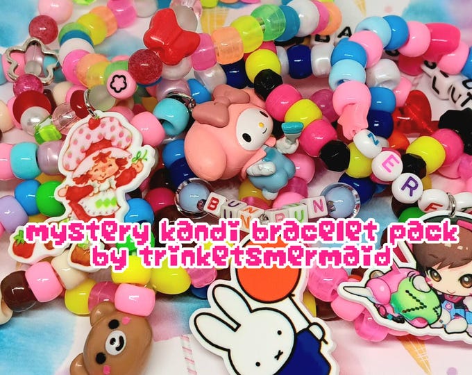 Mystery Kandi Bracelets Grab Bag - 1-10 Kandi Lucky Dip Bundle Scene ...