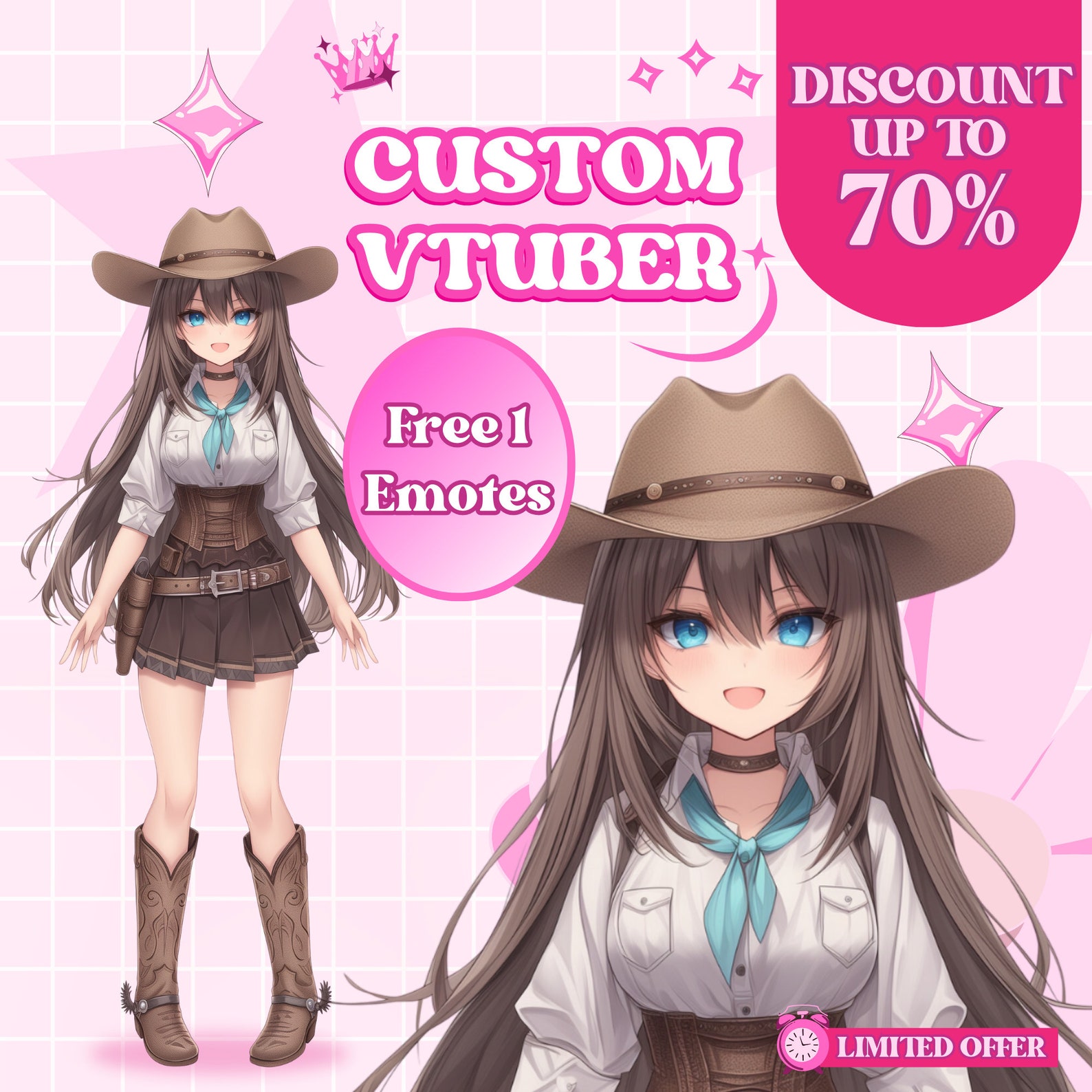 CUSTOM VTUBER Model Male or Female Live2d Model Vtuber Design ...
