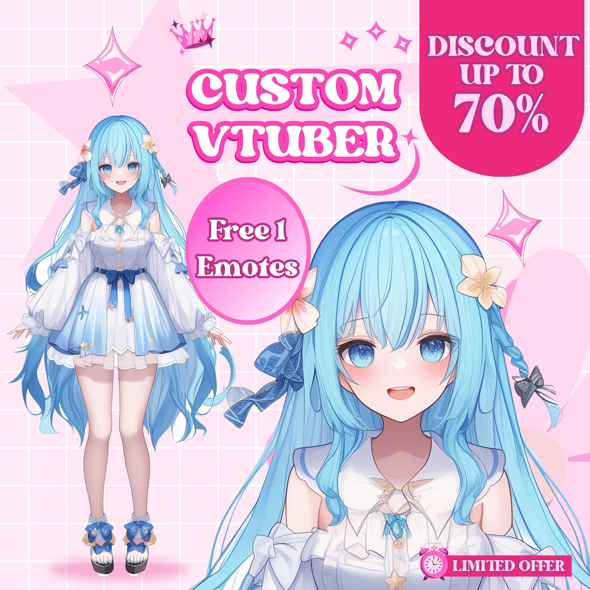 CUSTOM VTUBER Model Male or Female Live2d Model Vtuber Design ...