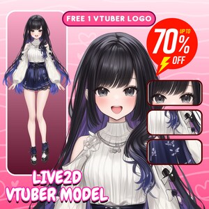 CUSTOM Vtuber Model for Commercial Use Live 2D Vtuber Model Vtuber ...