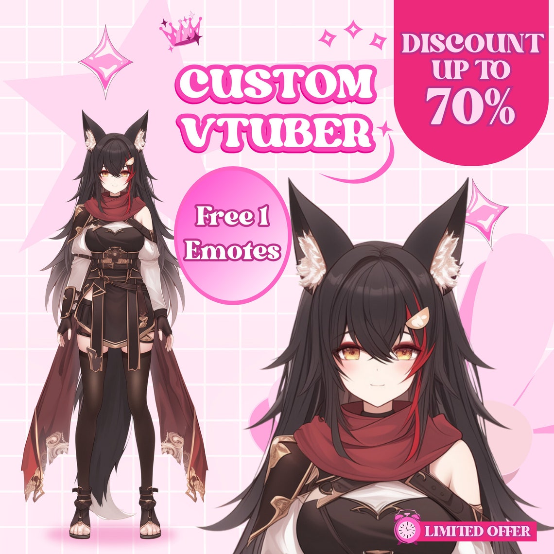 CUSTOM VTUBER Model Male or Female Live2d Model Vtuber Design ...