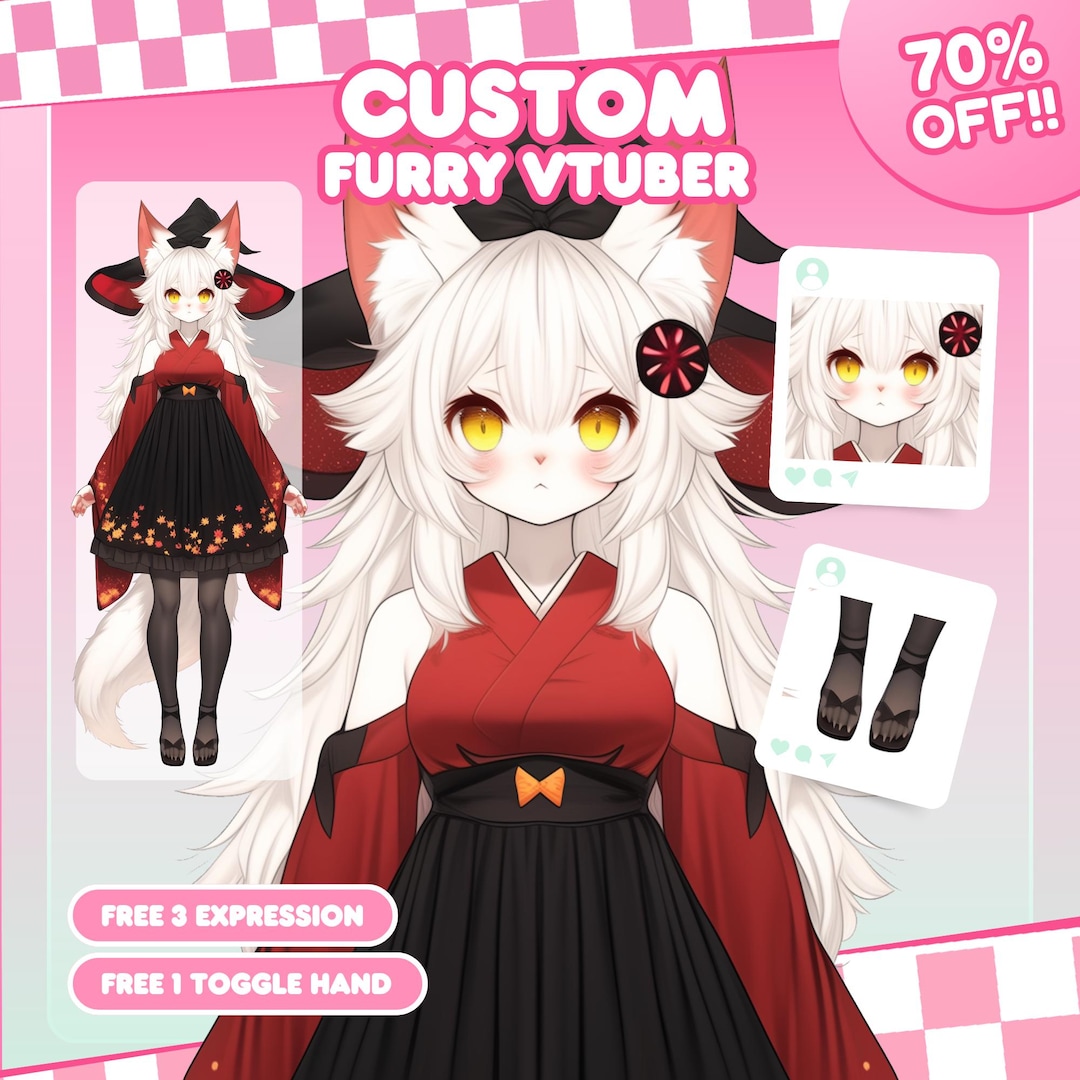 Custom Furry Vtuber Live2d Furry Model Vtuber Furry Character ...