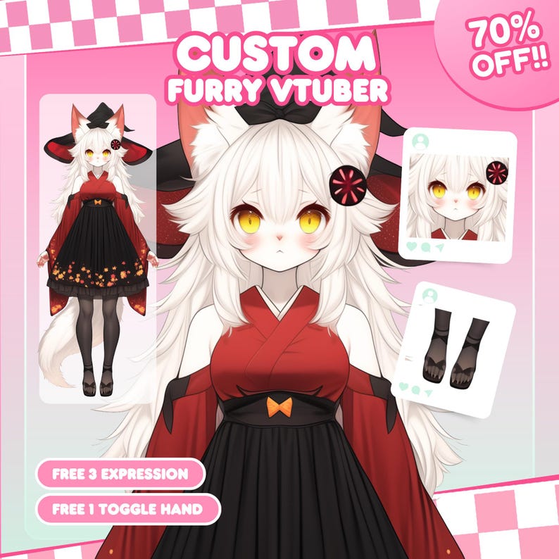 Custom Live2d Furry Vtuber Model | Vtuber Avatar | Vtuber Commission ...