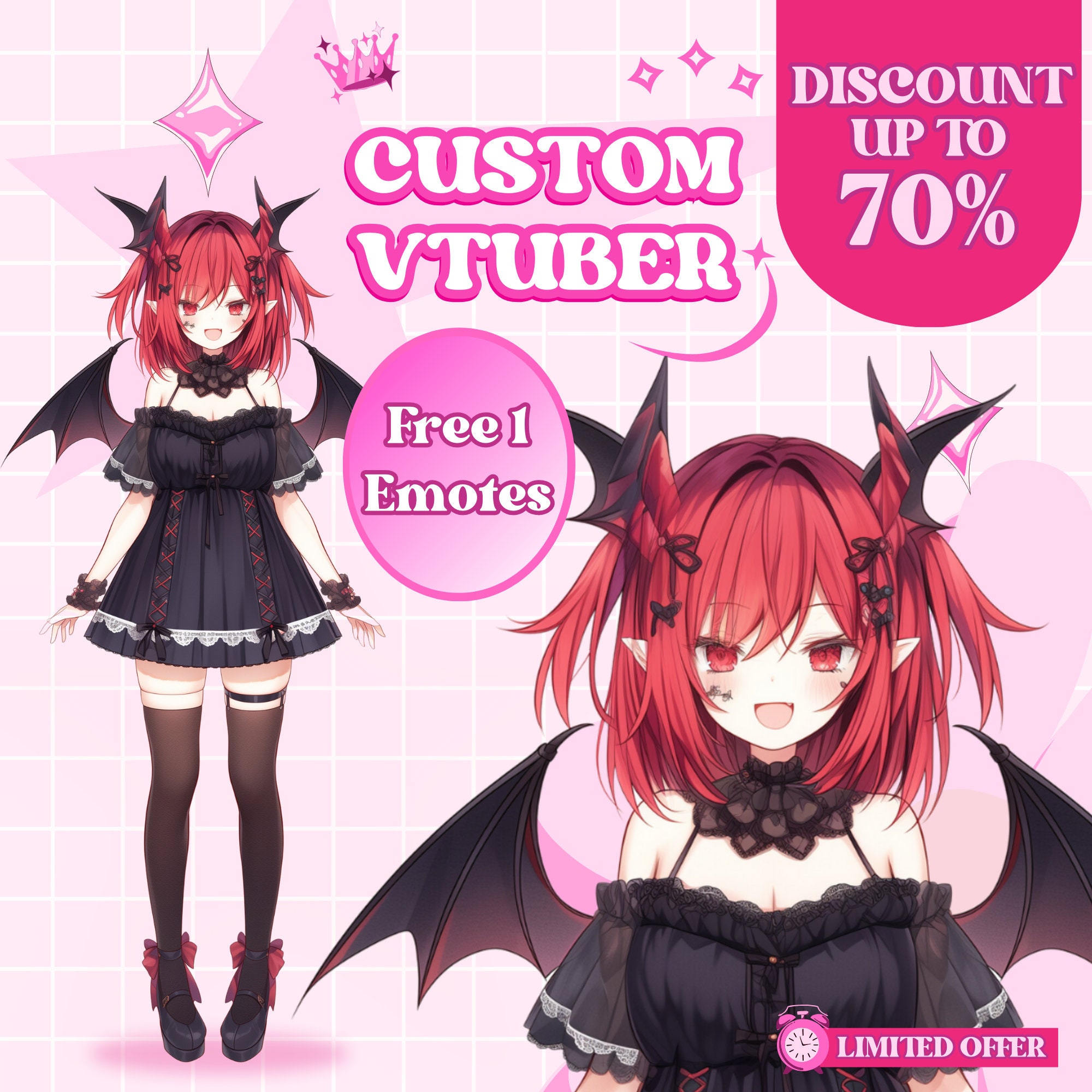 CUSTOM VTUBER Model Male or Female Live2d Model Vtuber Design ...