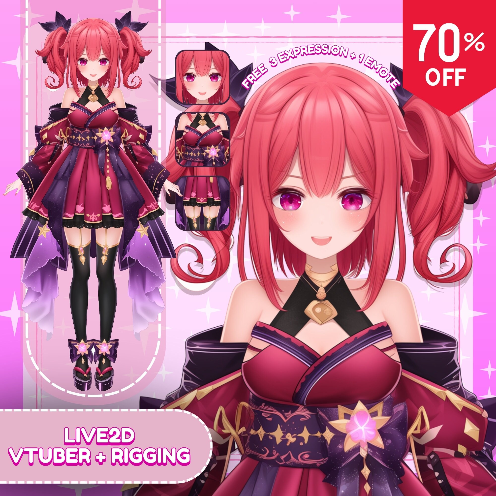 Custom Vtuber Model for Commercial Use Vtuber Commission Vtuber Design ...