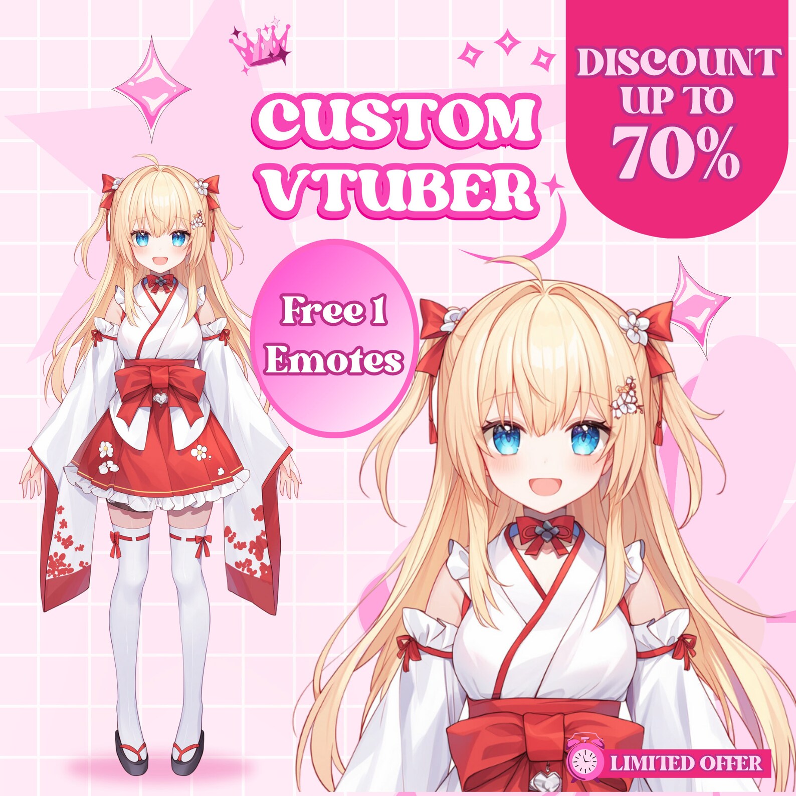 CUSTOM VTUBER Model Male or Female Live2d Model Vtuber Design ...