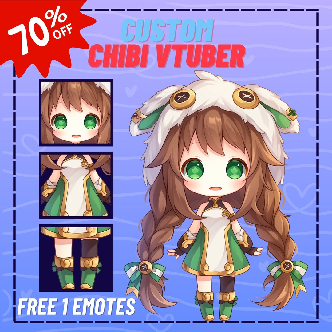 Custom Live2d Chibi Vtuber Commission Vtuber Assets Chibi Commission ...