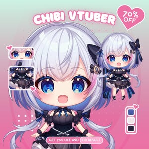 Custom Chibi Vtuber Model | Chibi Vtuber, Pngtuber, Vtuber Assets ...