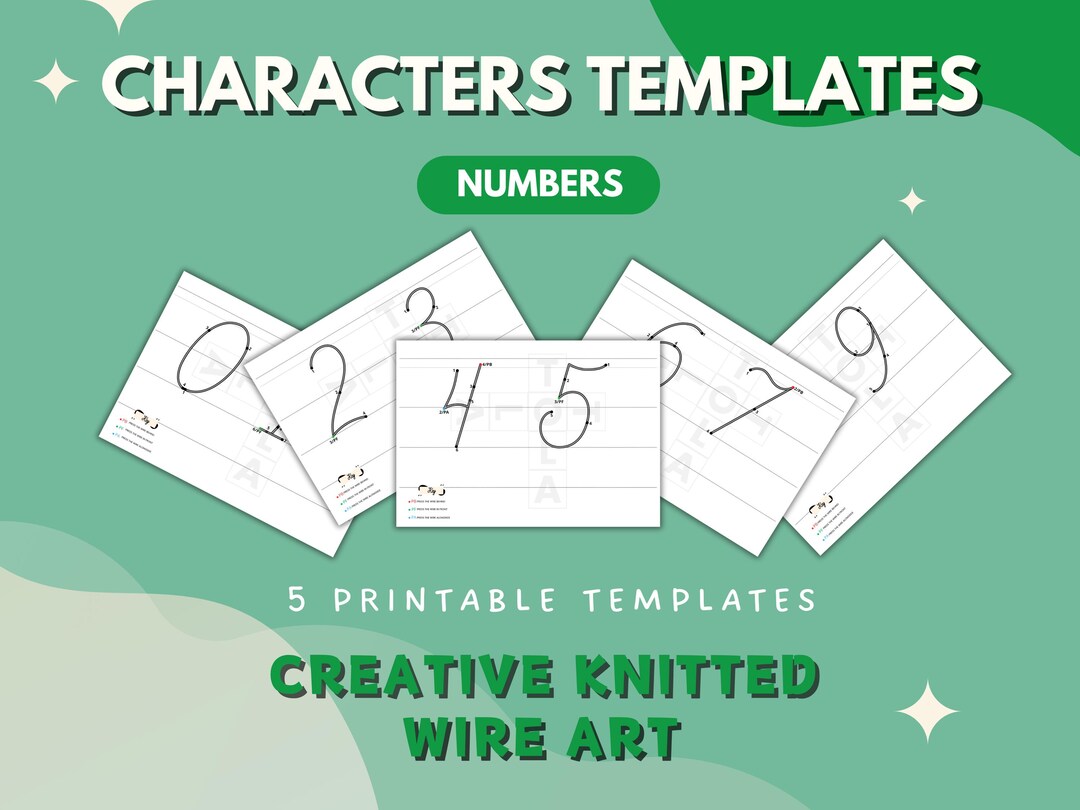 Numbers Wire Craft Templates , Knitting Patterns, I-cord Tricotin Diy ...