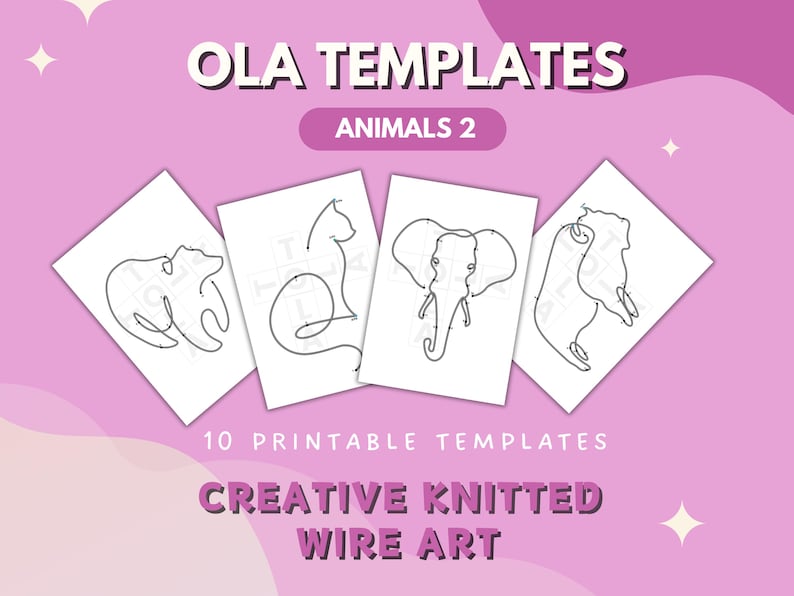 Animals2 Wire Craft Templates, Bending Guide, Knitting Patterns ...