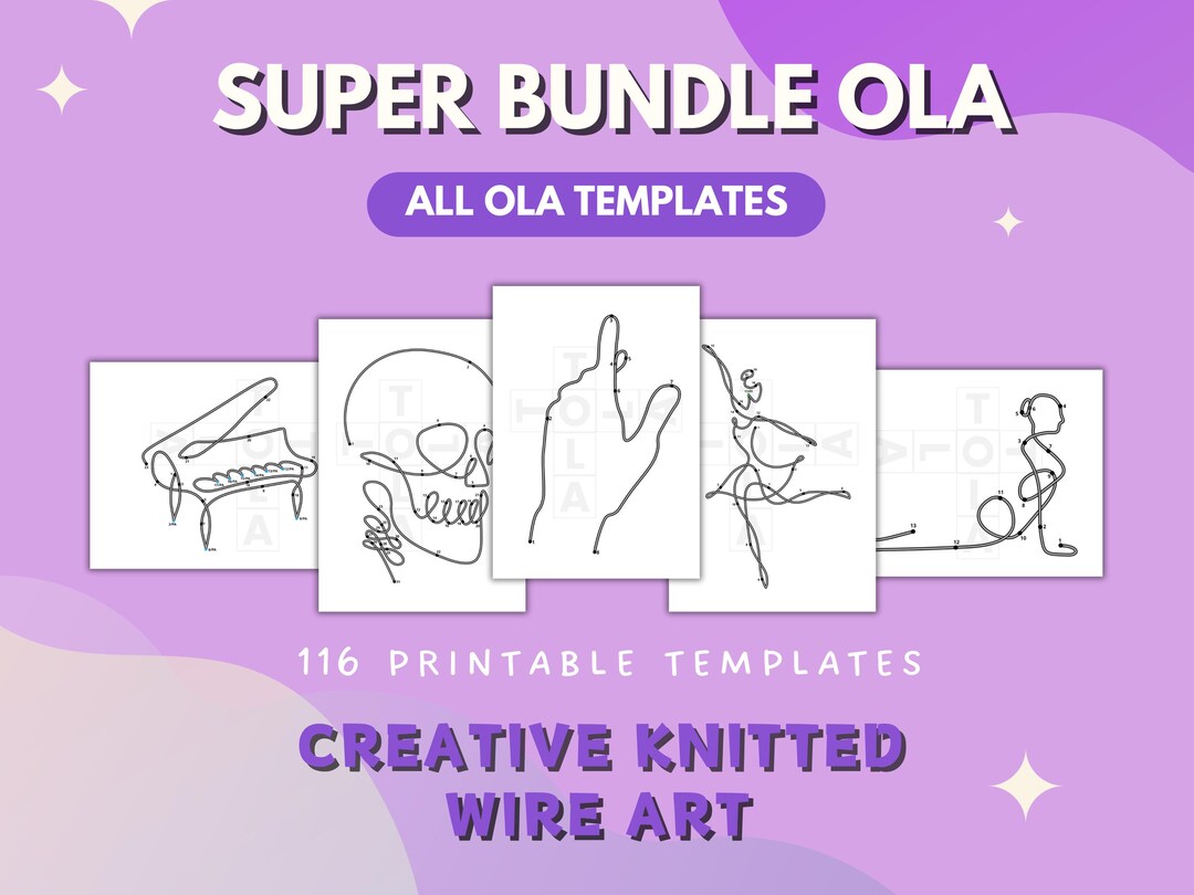 TOLAOLA Wire Craft Templates, Wire Art Templates, Bending Guide Pattern ...