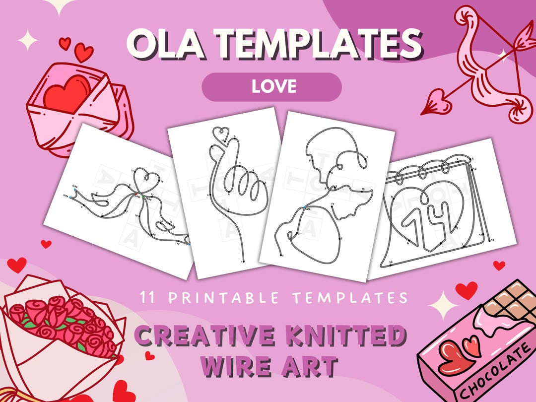 Love Wire Craft Templates, DIY Art, Bending Guide, Knitting Patterns ...