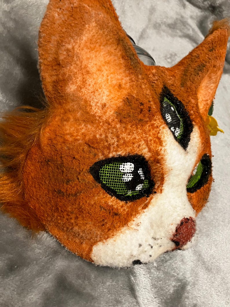 Orange Norwegian Forest Cat Therian Mask - Etsy