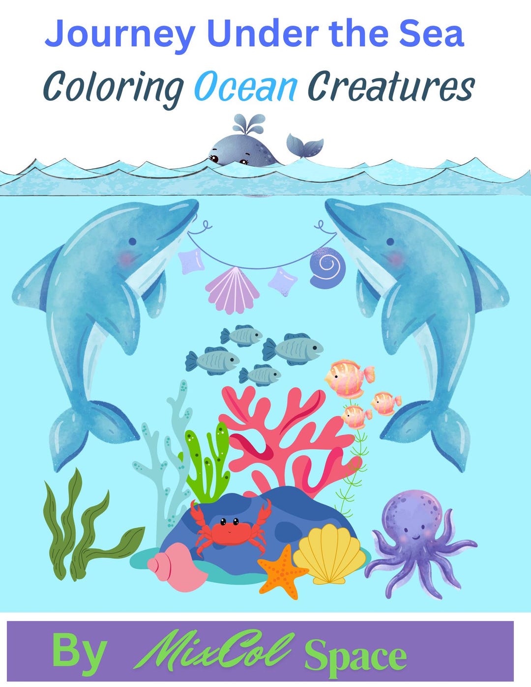 Journey Under the Sea: Coloring Ocean Creatures - Etsy