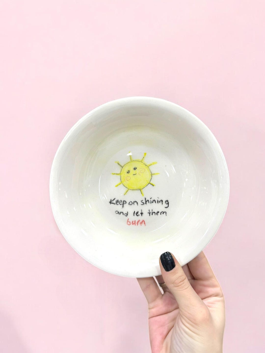 Hand Painted Ceramic Funny Dinner Plate Unique Pottery Plate - Etsy