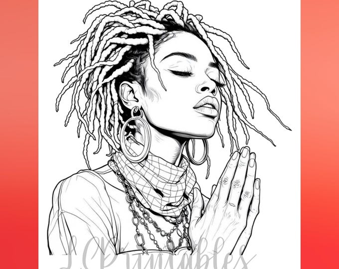 Black Teen Girls Coloring Pages | Beautiful African-american Teenage ...