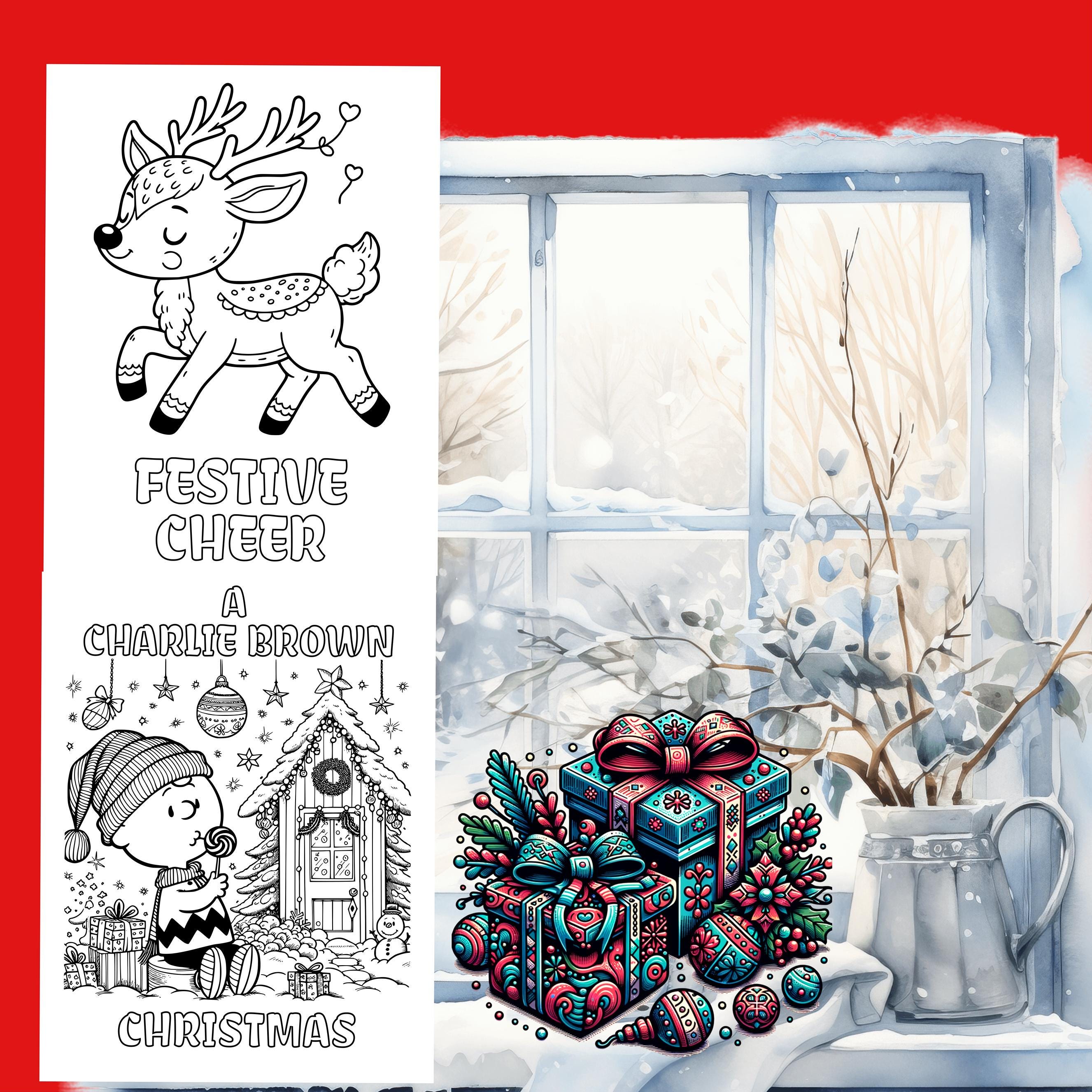35 Christmas Coloring Pages for Kids, Digital Download) - Etsy