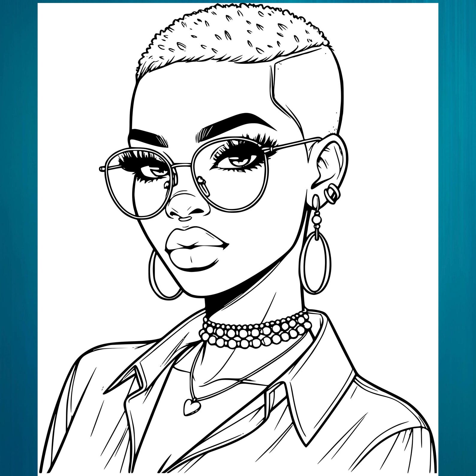 60 Black Women Coloring Pages: Afro Style Art (digital Download) - Etsy