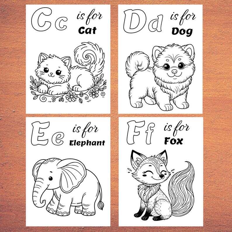 ABC Coloring Book: Alphabet Poster, Preschool Activity (PDF Download ...