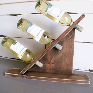 3 Bottle Countertop Wine Rack - Etsy