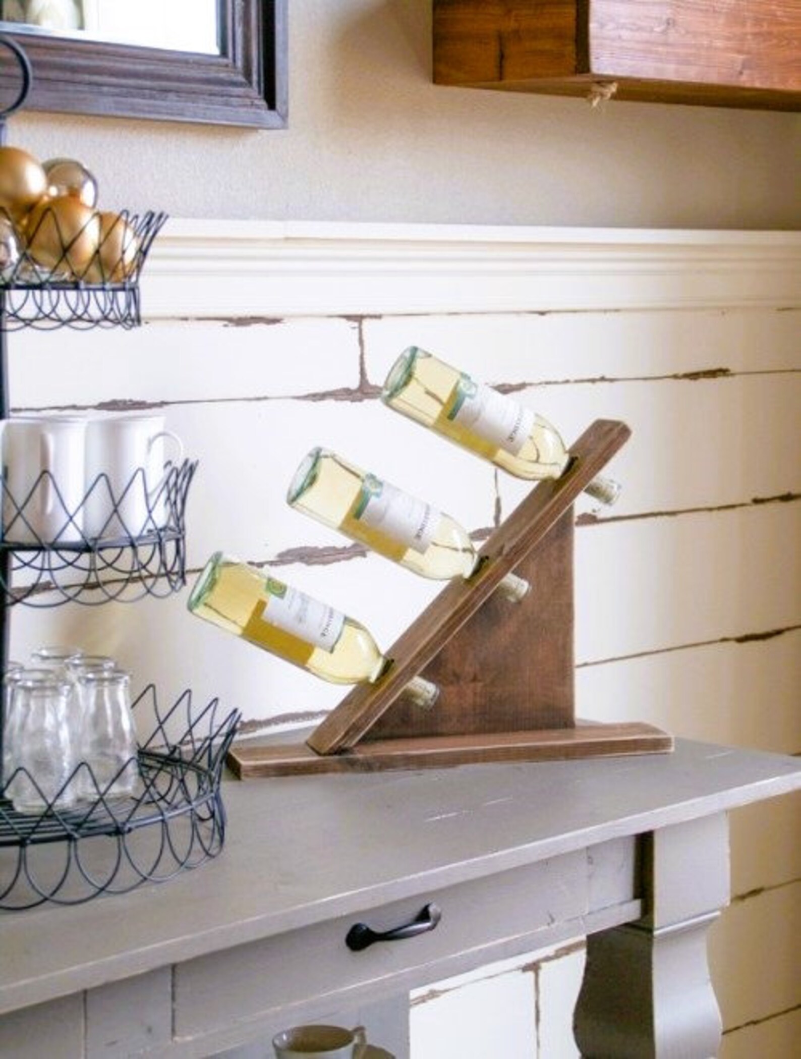 3 Bottle Countertop Wine Rack - Etsy