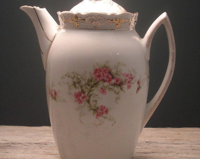Vintage Porcelain Chocolate Pot - Etsy