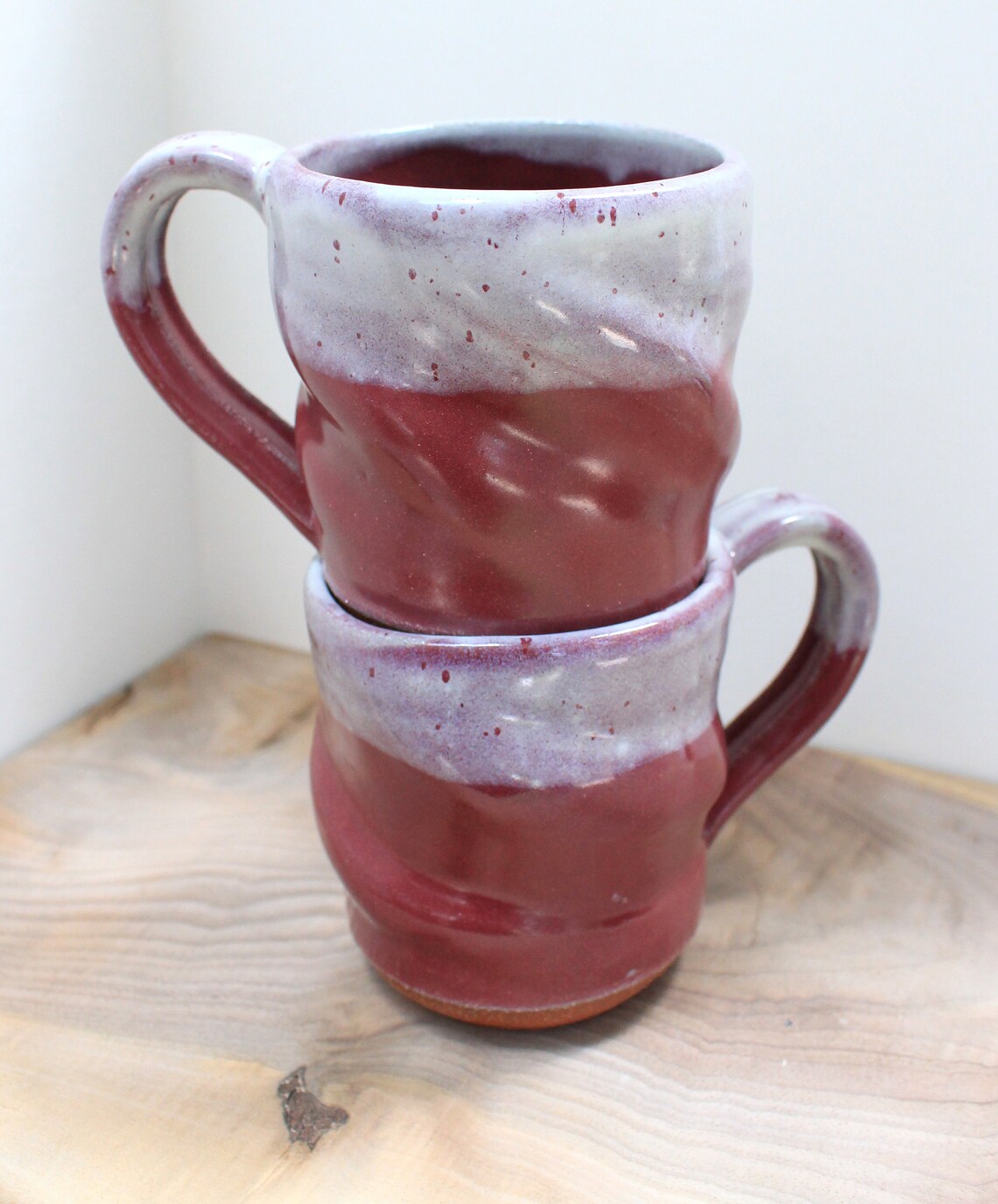 Pair of Twisted Handmade Ceramic Coffee Mugs - Etsy
