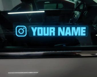 Custom Instagram LED Light up Sticker - Etsy
