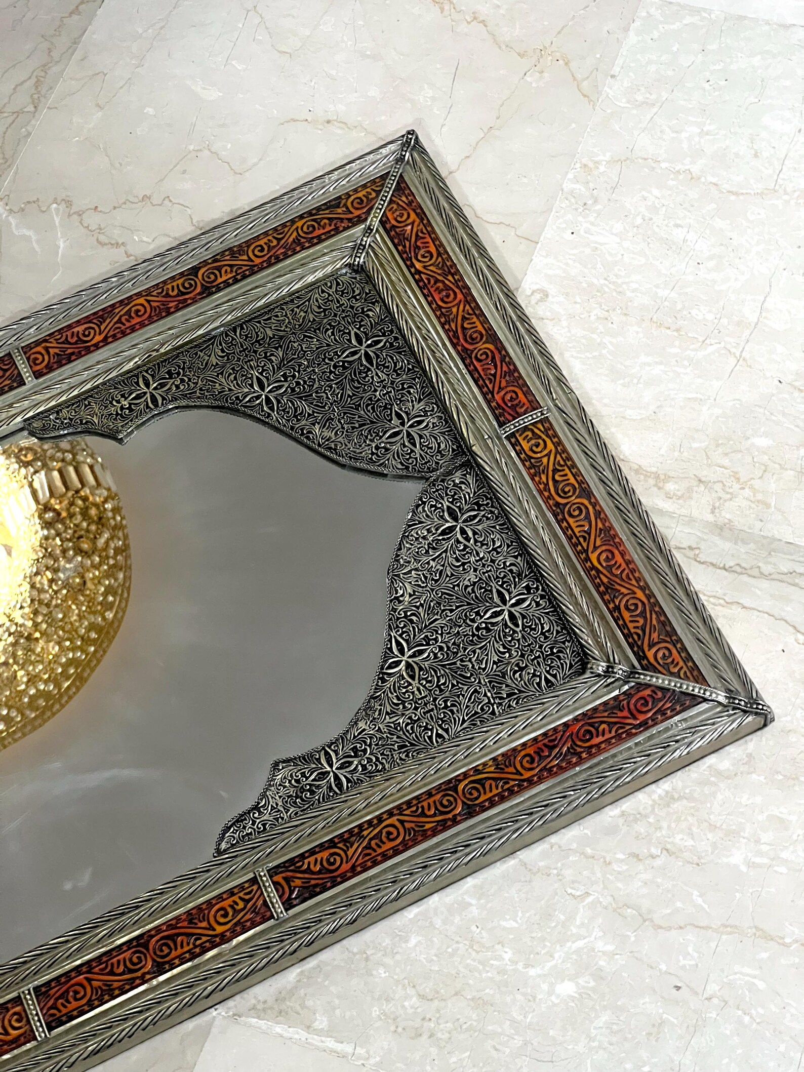 Handmade Arab Style Wall Mirror – Moroccan Arch Mirror for Bathroom ...
