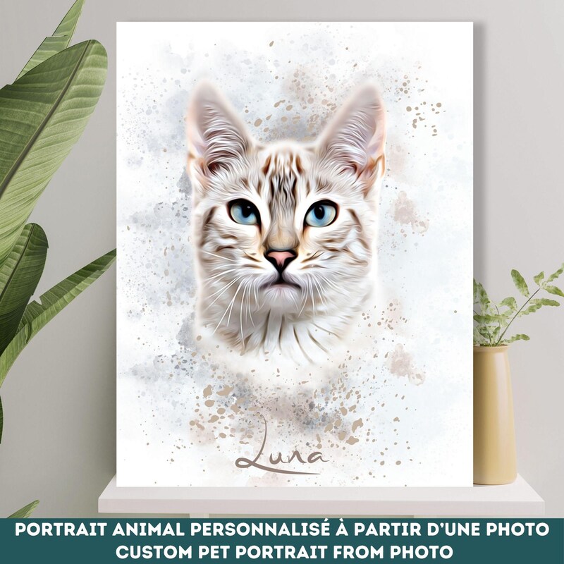 Digital Pet Portrait - Etsy