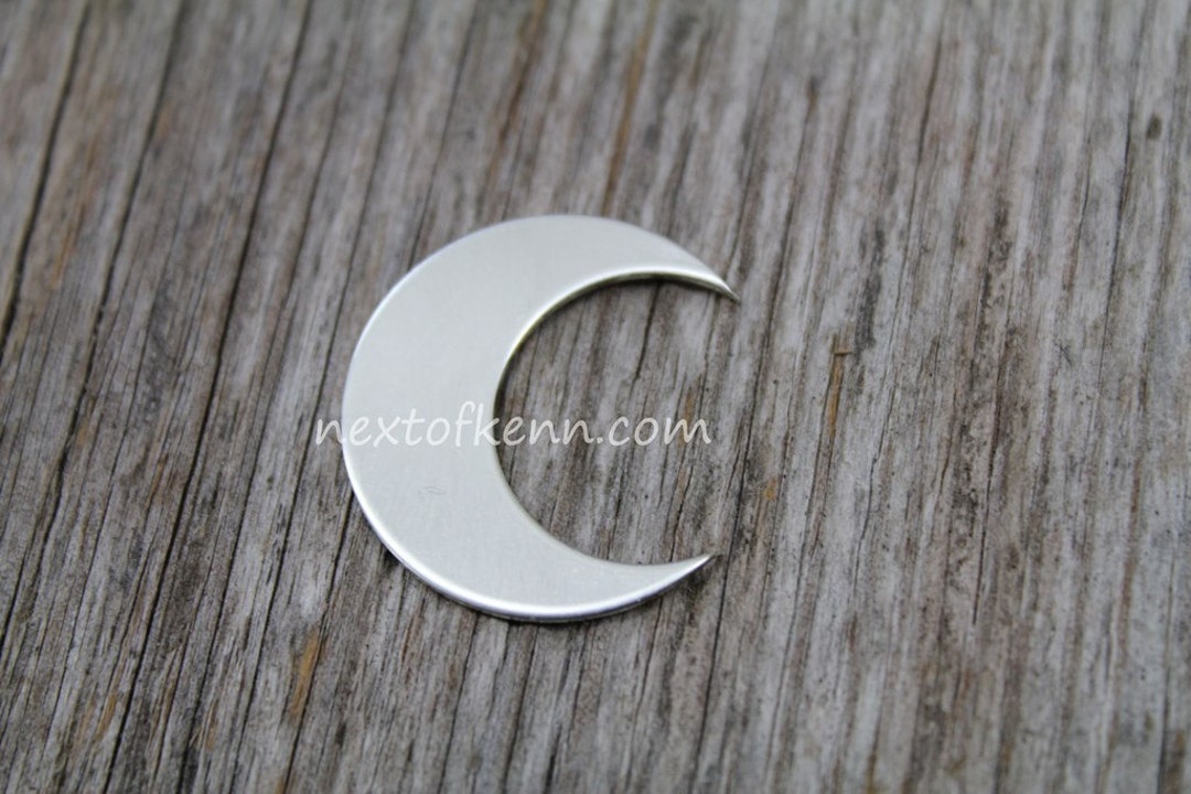 Moon 22 G Sterling Silver Stamping Blank - Etsy