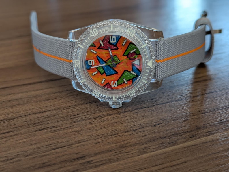 Custom Watch With Handpainted Dial and Rotor - Etsy