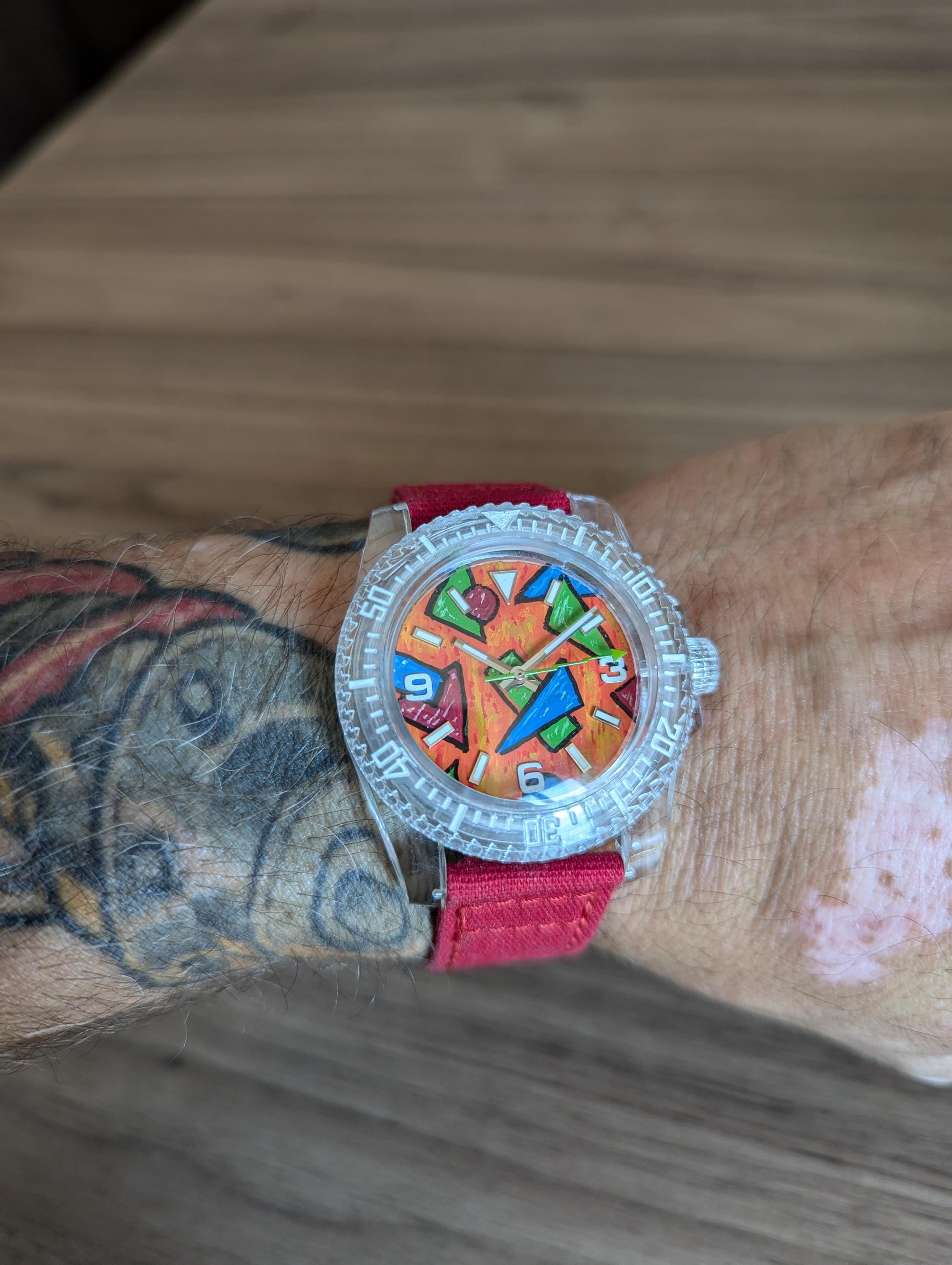 Custom Watch With Handpainted Dial and Rotor - Etsy