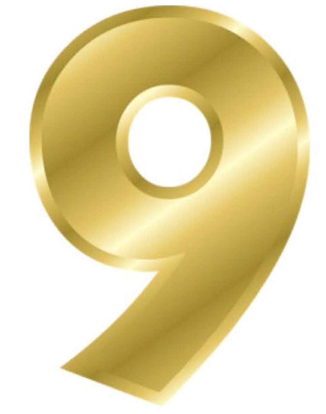 Jumbo Number Nine - Gold (15 Page Print Out) - Etsy
