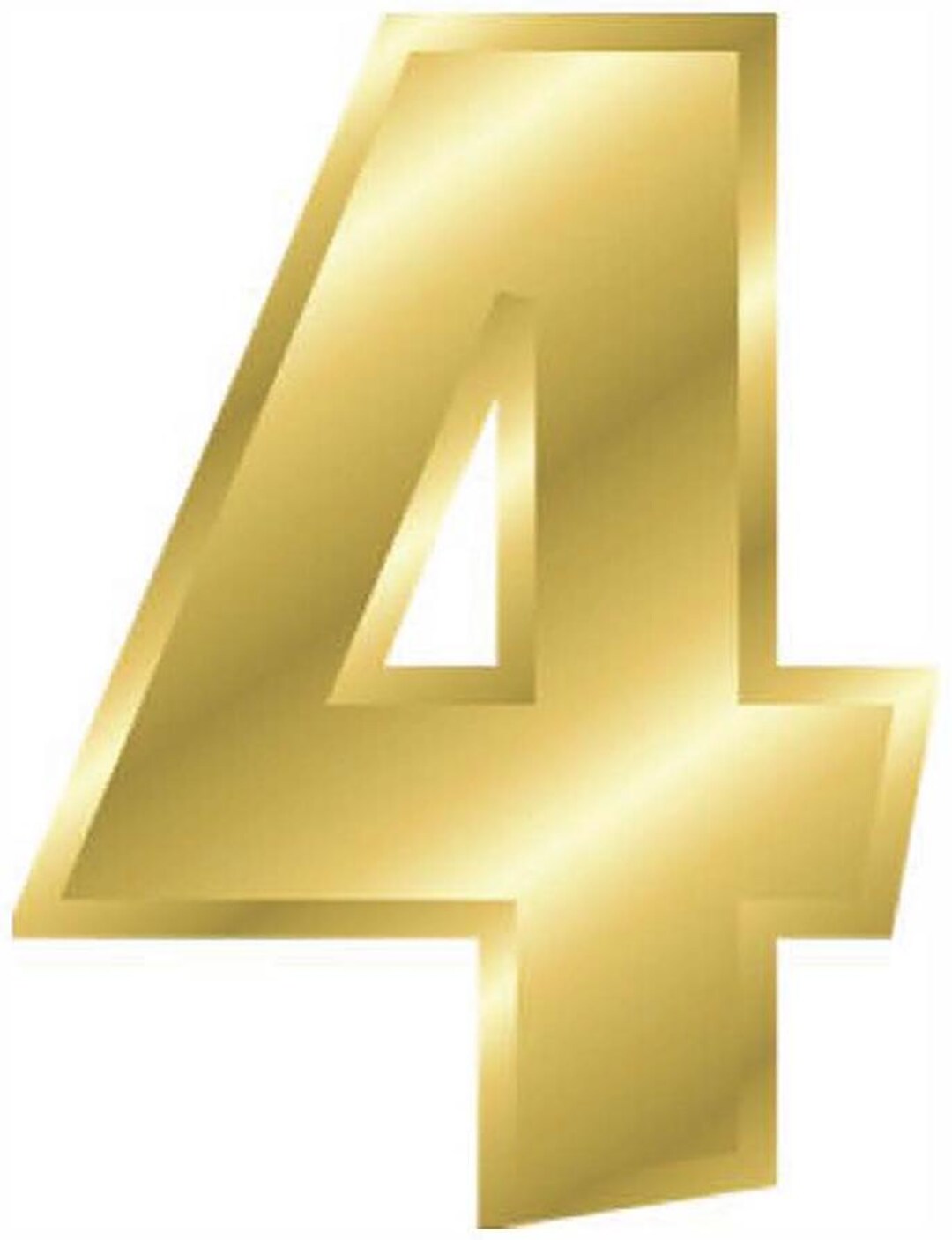 Jumbo Number 4 - Gold (15 Page Print Out) - Etsy