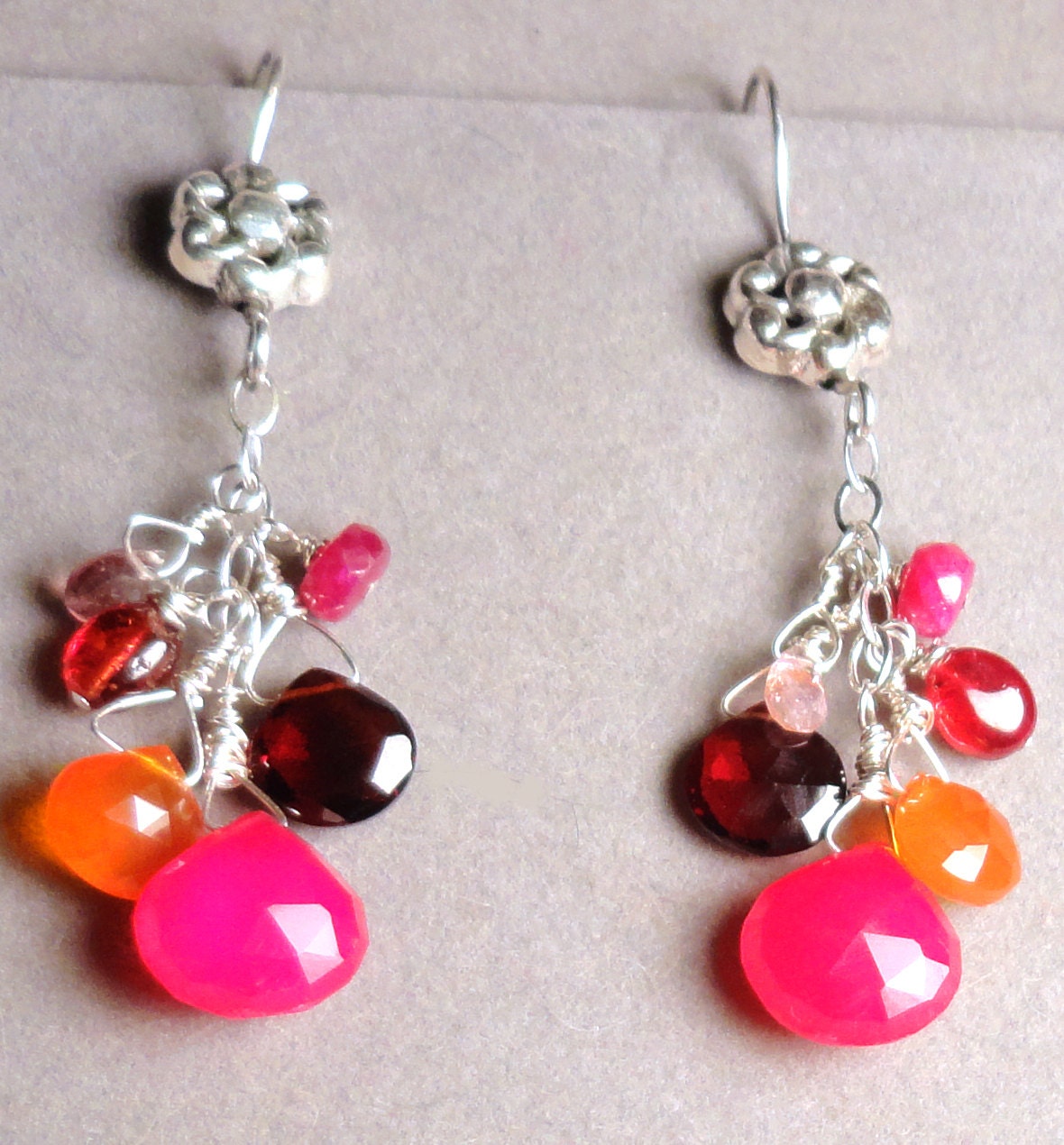 SPRING BLOSSOMS Ruby Spinel Chalcedony Garnet Carnelian Tourmaline ...