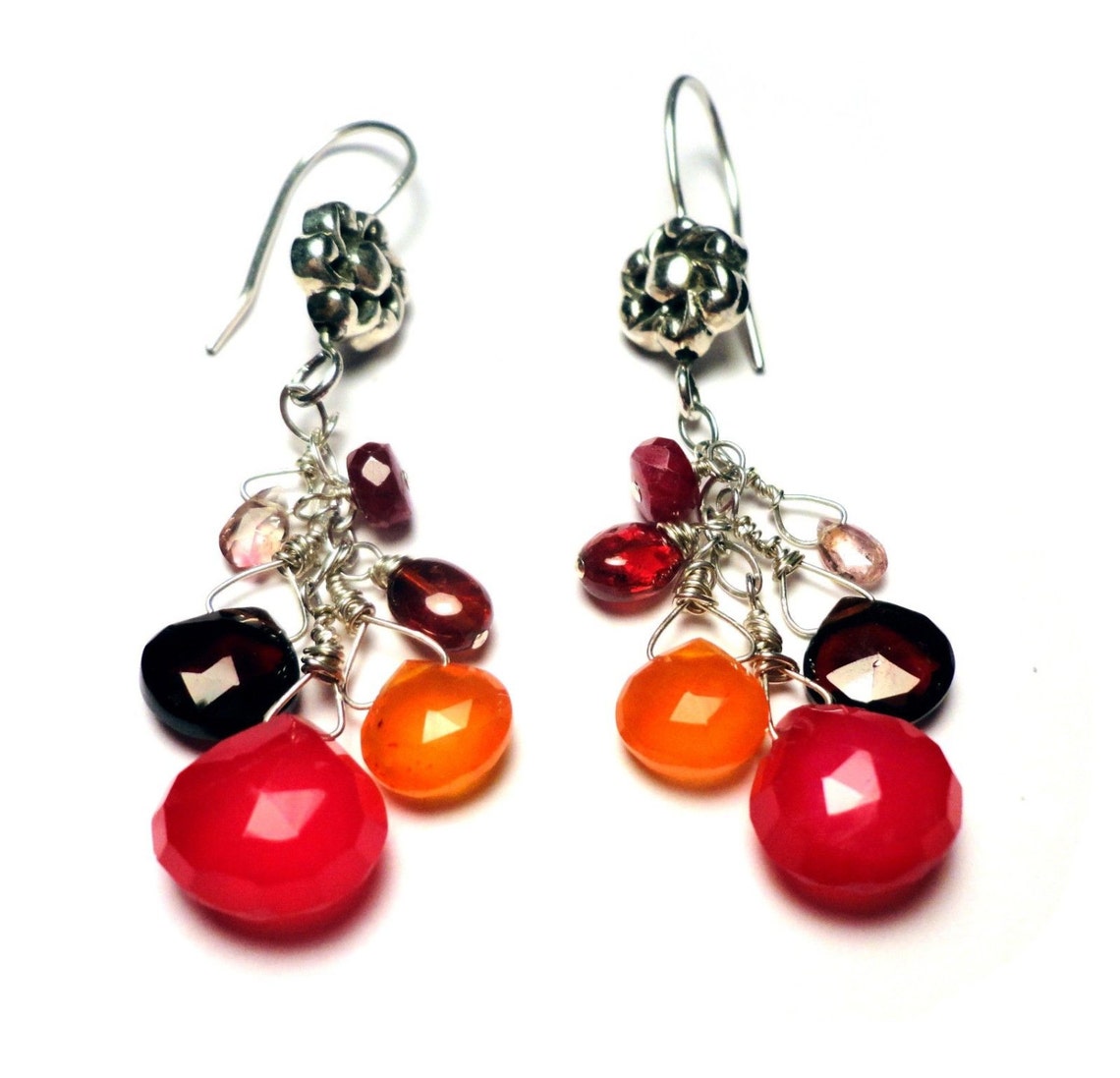 SPRING BLOSSOMS Ruby Spinel Chalcedony Garnet Carnelian Tourmaline ...