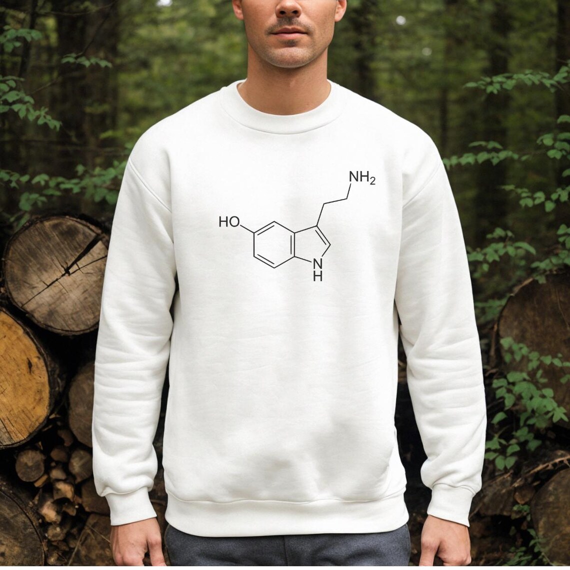 Comfort Colors Serotonin Molecular Model Sweatshirt, Science Sweater ...