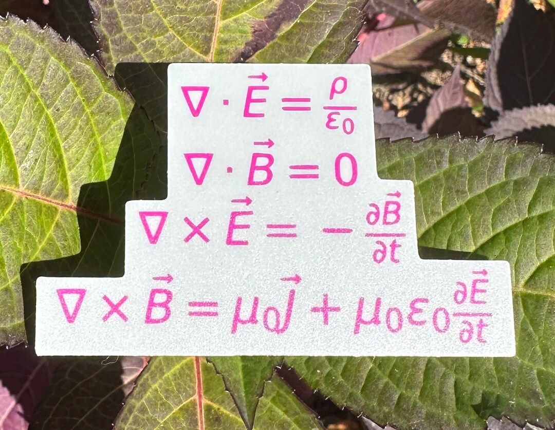 Maxwell's Equations Sticker, Math Equation Sticker, Physics Teacher ...