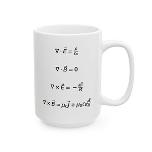15oz Maxwell's Equations Mug, Electrical Engineer Mug, Physics Teacher ...
