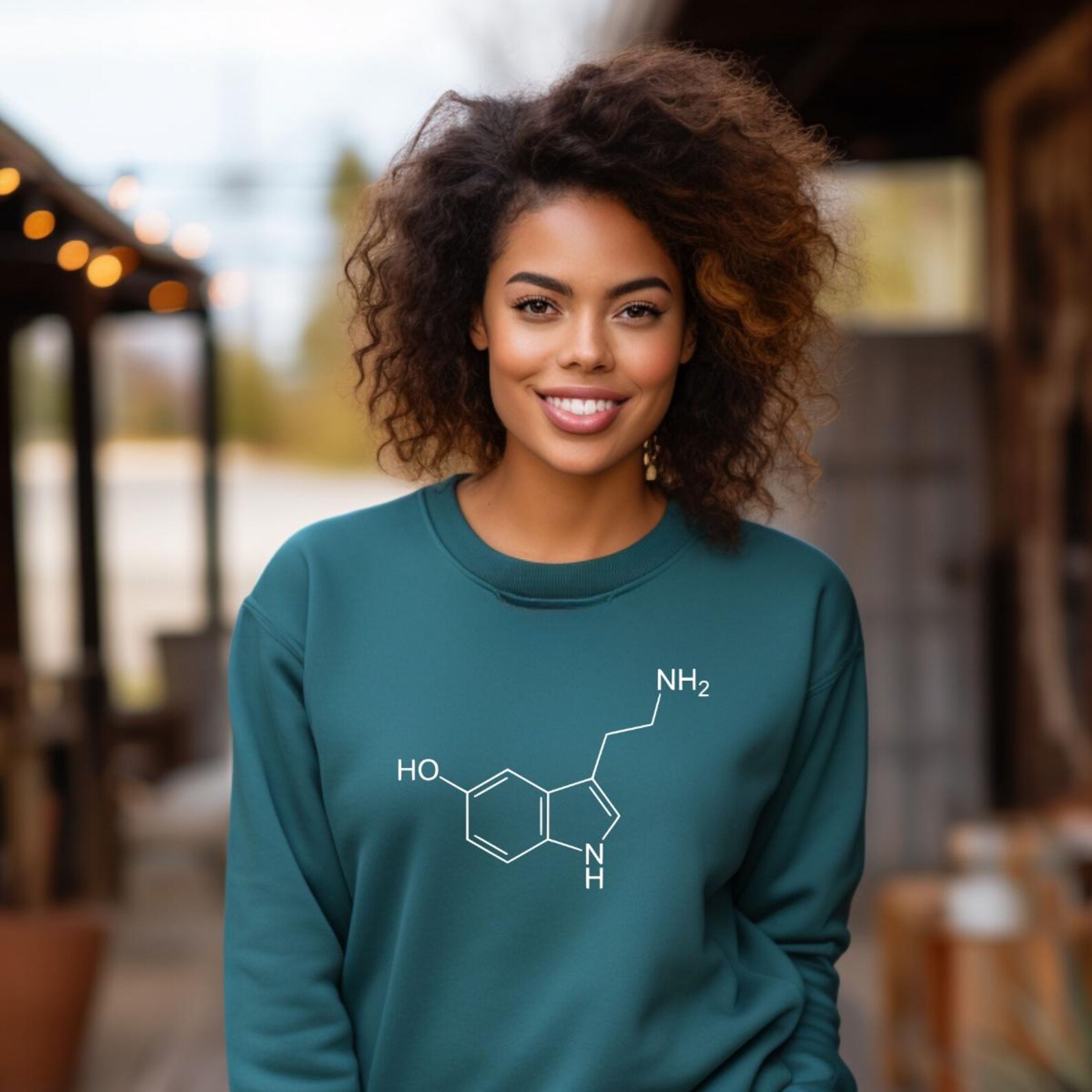 Comfort Colors Serotonin Molecular Model Sweatshirt, Science Sweater ...