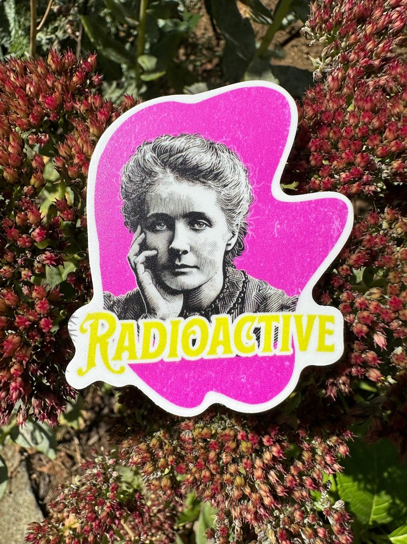 Marie Curie Sticker, Science Teacher Gift, Female Scientist, Girl ...