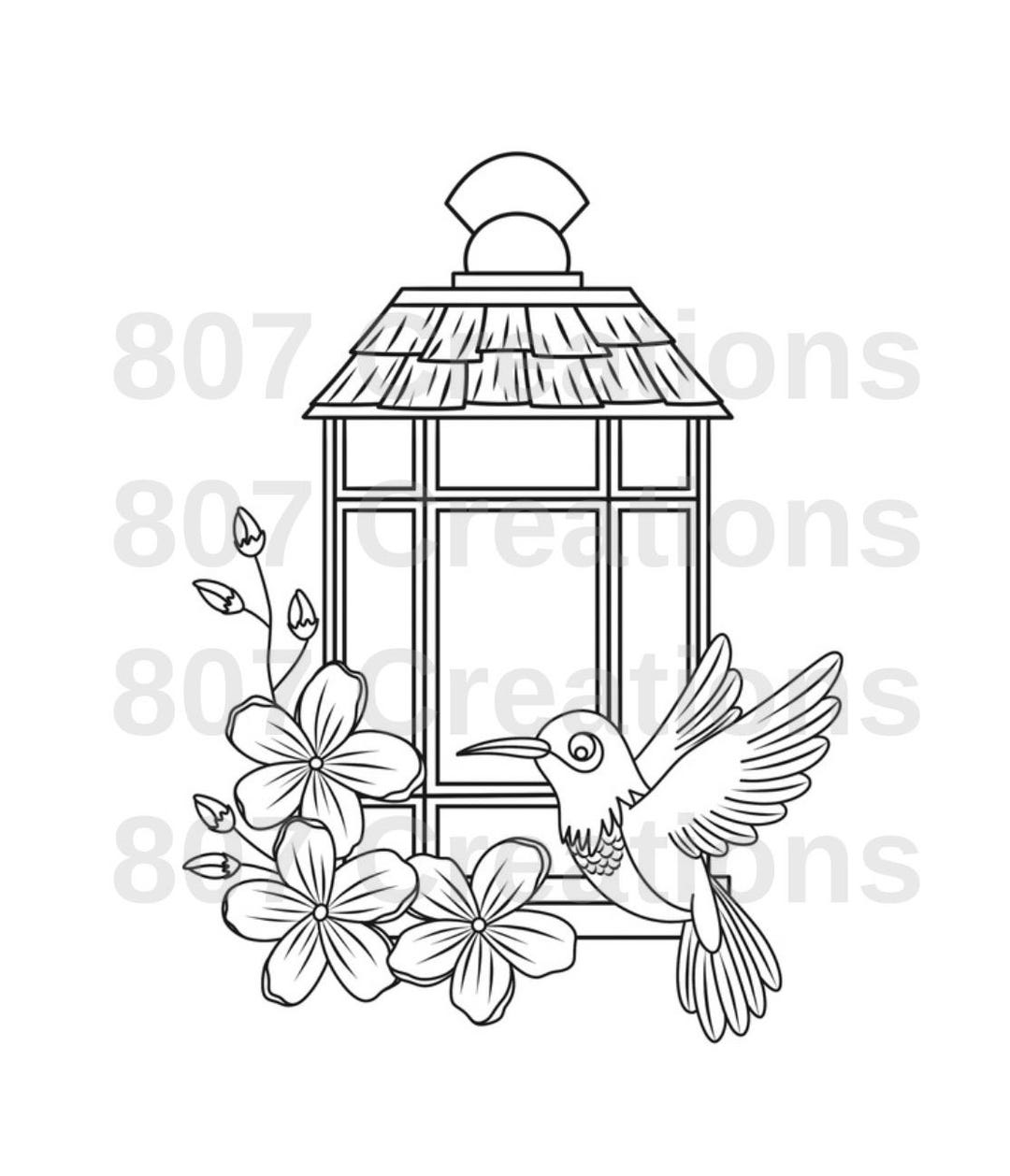 Lantern Colouring Pages Pdf - Etsy